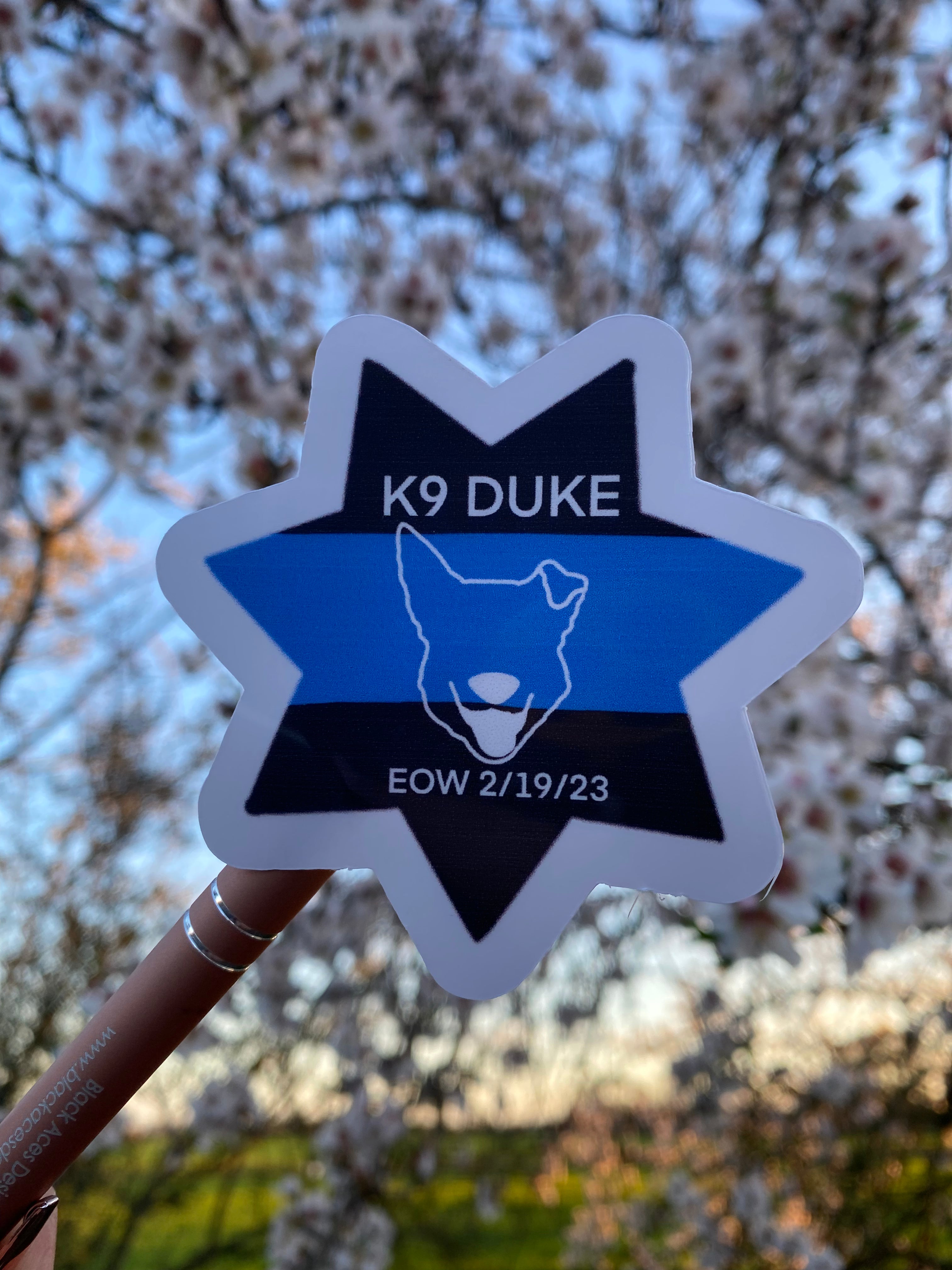 K9 Duke Sticker – Black Aces Designs